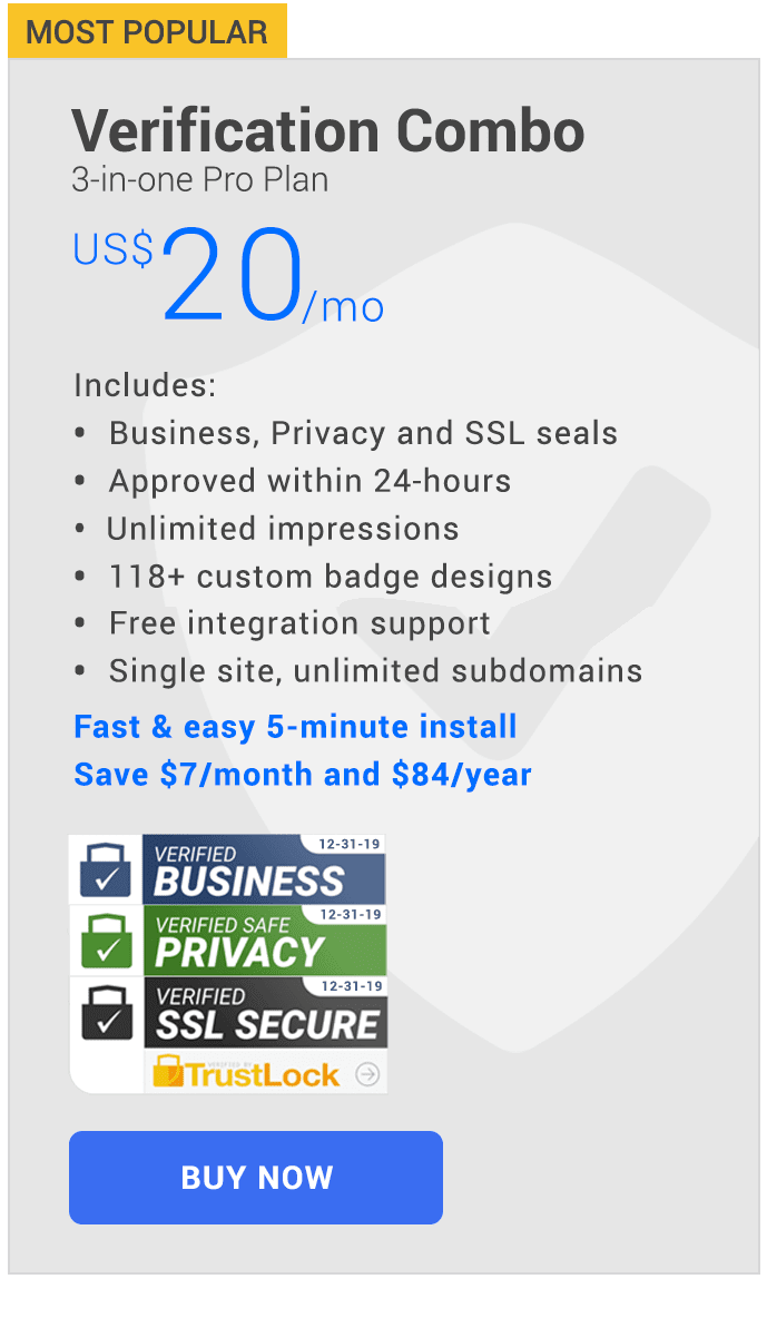 Pricing - Trust Lock